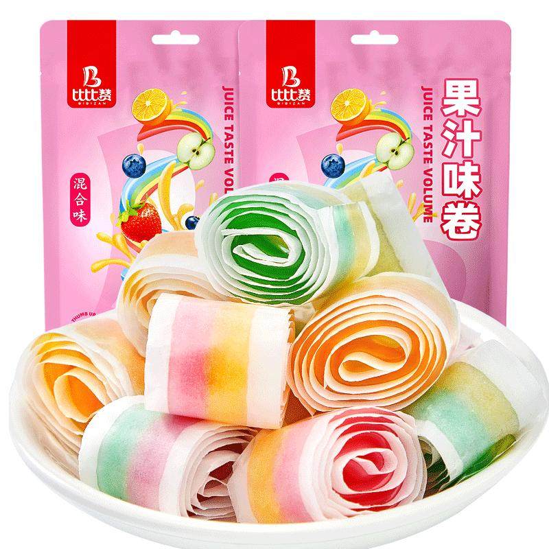 Brötchen mit bibizan-saftgeschmack – süßigkeiten-snacks mit ...