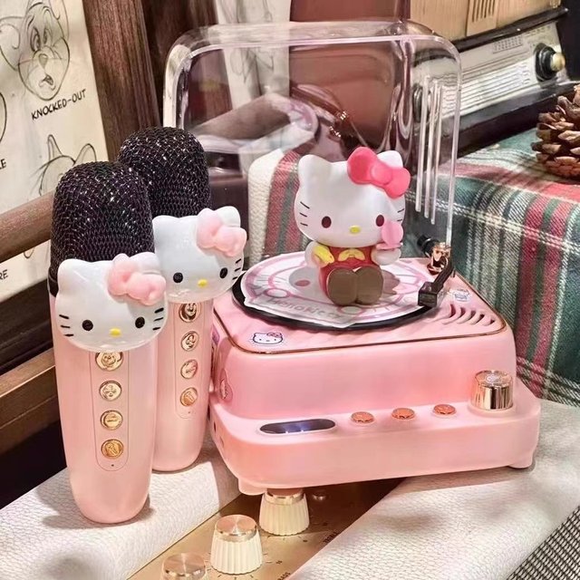 KT cat record player audio hellokitty bluetooth speaker wireless ...