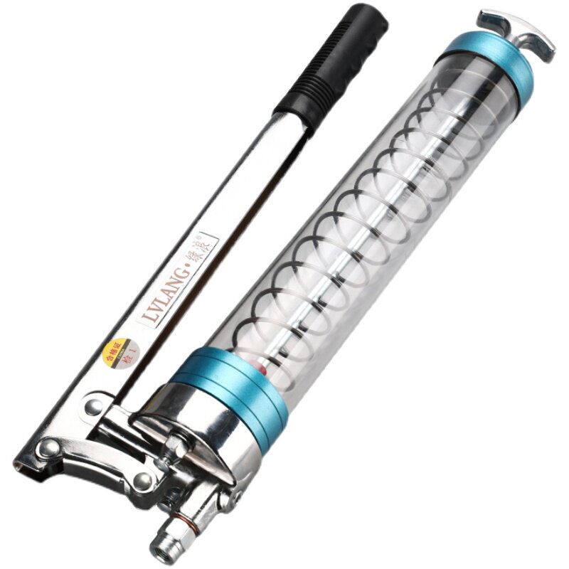Green Wave Transparent Manual Butter Gun - High Pressure Grease Gun