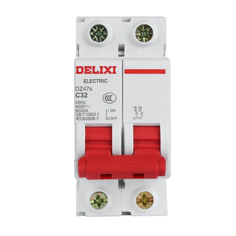 Delixi 2P63A Air Switch DZ47S Household Electric Circuit Breaker - Three-Phase 32A-100A