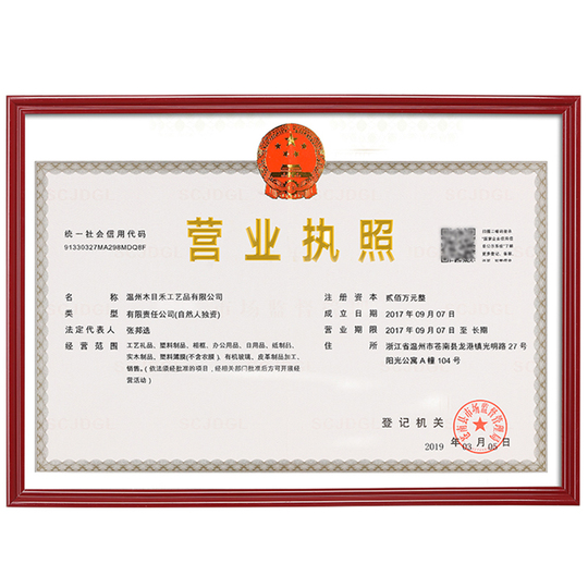 Lixinyou Business License Frame - Rectangular Plastic Photo Frame