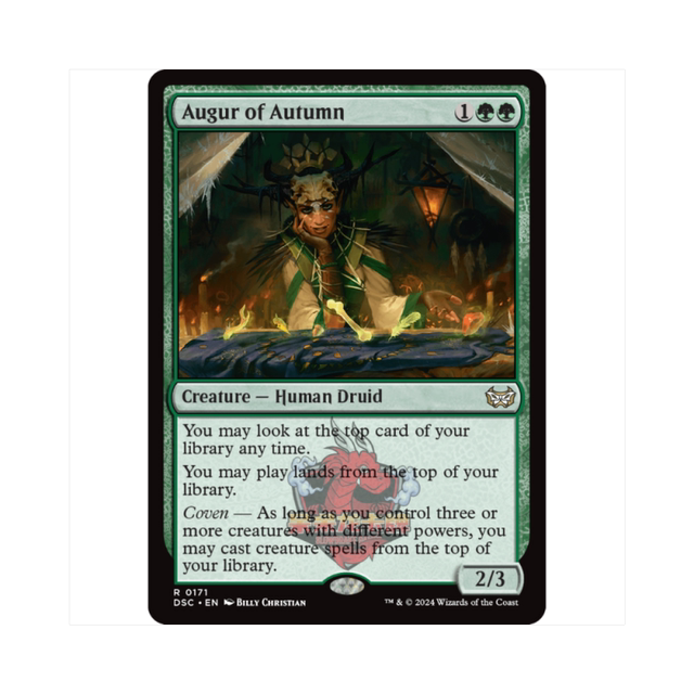 Magic: The Gathering Augur of Autumn: Haunted Mansion Commander Green