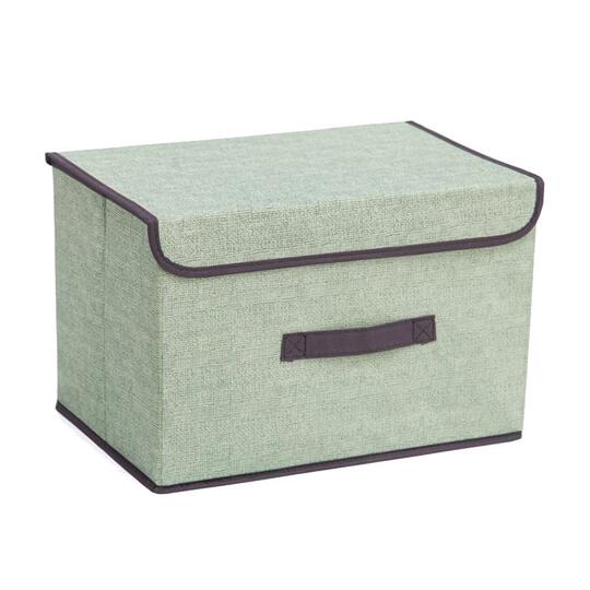 Yun du 27L Non-Woven Fabric Storage Box with Lid - Korean Style