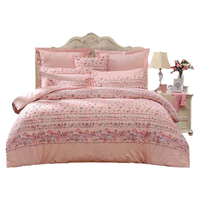 Rich Anna 4-Piece Cotton Bedding Set - Princess Cartoon Anime - Winter Warm