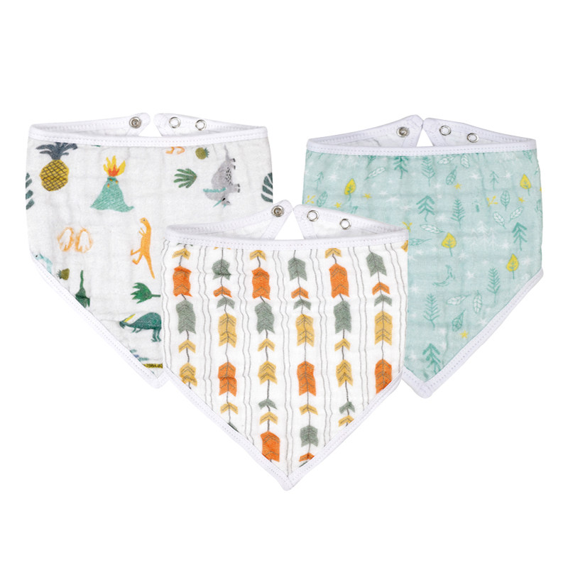 Baby Cotton Gauze Triangle Towel Newborn Cartoon Spring and Summer ...