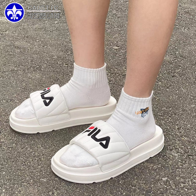 FILA Fila slippers for women 2024 summer new thick-soled beach shoes ...