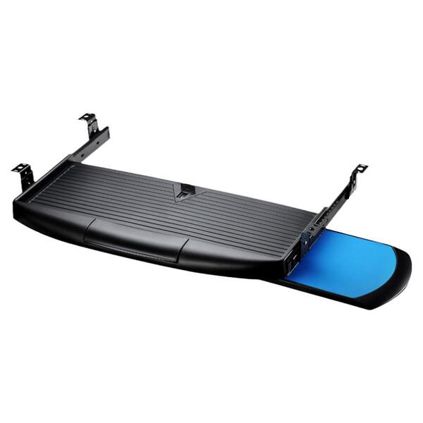 Computer keyboard support desktop drawer track two-section storage rack ...