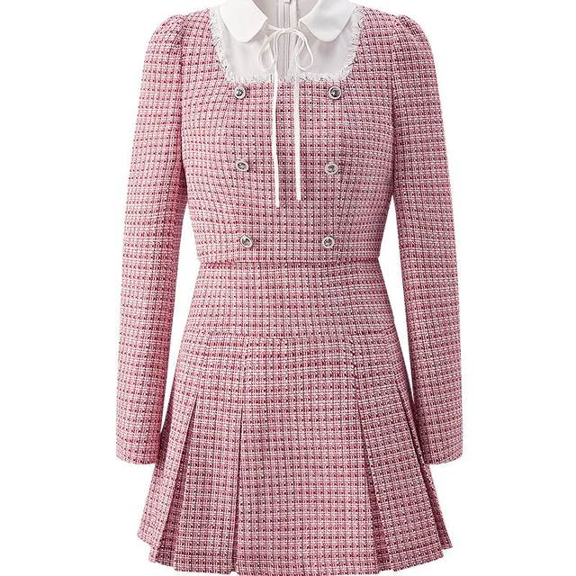 Leducho Xiaoshafeng Fake two dresses 24 spring new temperament Qianqin ...