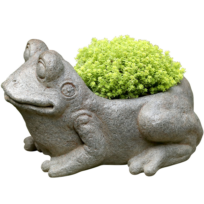 Chinese Balcony Landscaping Frog Animal Potted Flower Pot Outdoor ...