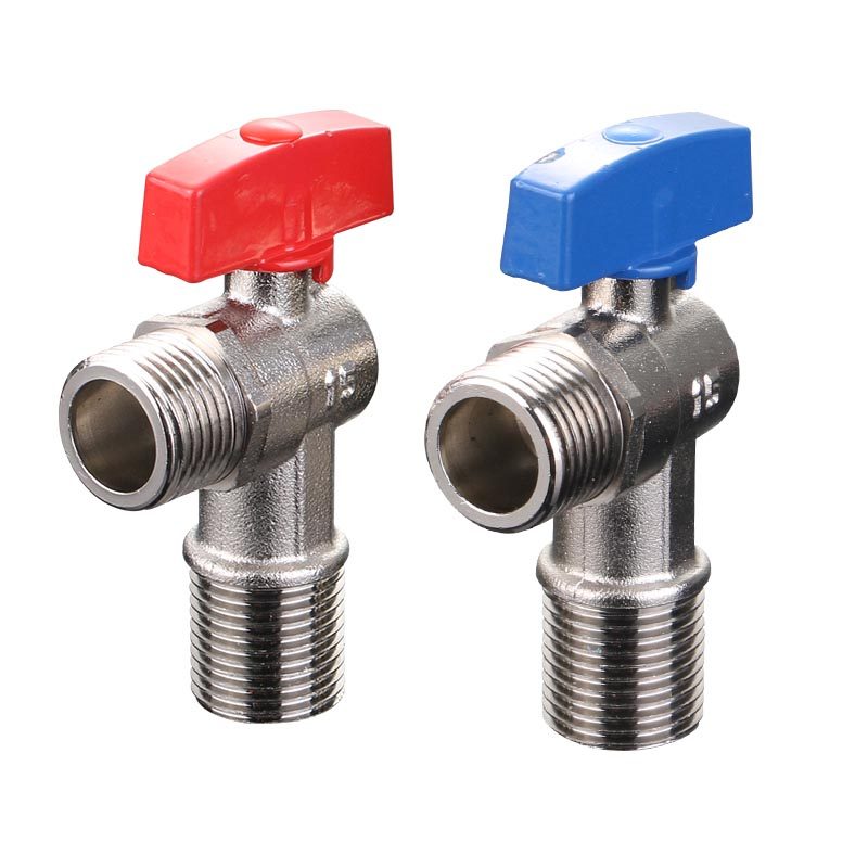 All Copper Large Flow Triangular Valve Cold and Hot Water Valve Switch ...