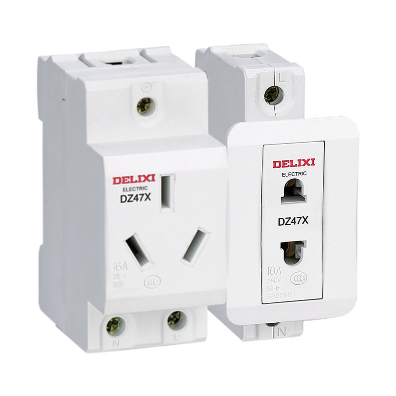 Delixi DZ47X Rail Socket Modular Distribution Box - 10A Five-Hole Power ...