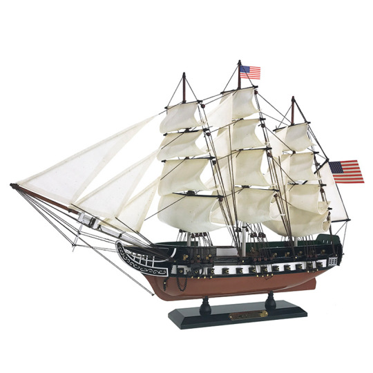Solid Wood US Constitution Model Ship - Noddy