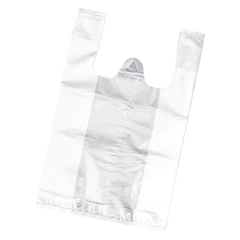Disposable White Plastic Food Bags - Portable and Convenient for Takeaway
