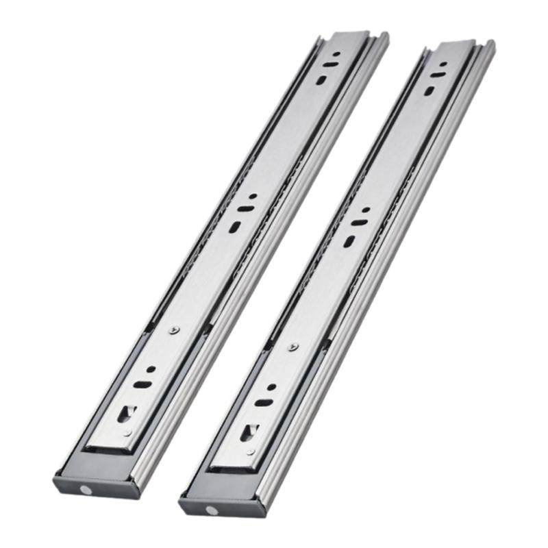 Good Stainless Steel Drawer Track Three-Section Rail Thickened Buffer ...
