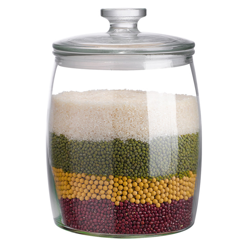Quark Glass Rice Jar - Große Kapazität Vorratsbehälter für Lebensmittel