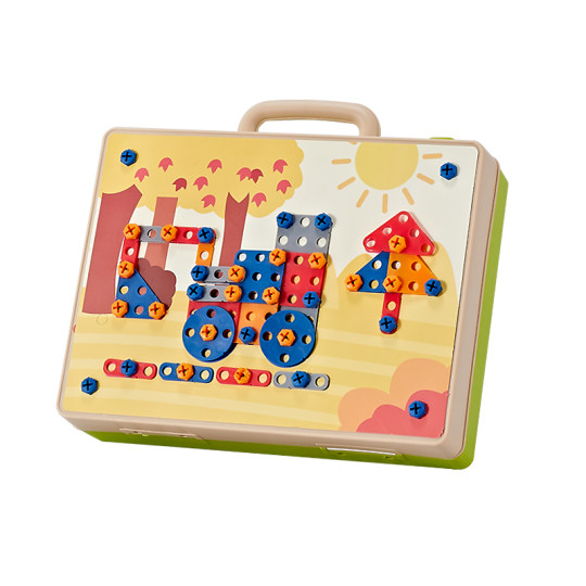 Children Screw Assembly Toy Set with Electric Drill and Toolbox for ...