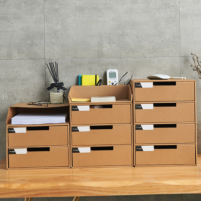 Desktop multi -layer storage box office organizes artifact bill storage ...