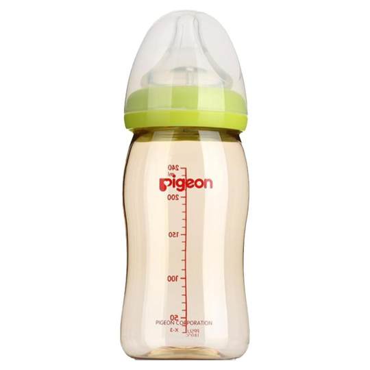 Pigeon Wide-Caliber Glass Baby Bottle 160/240ml - PPSU Material for Babies Over 6 Months