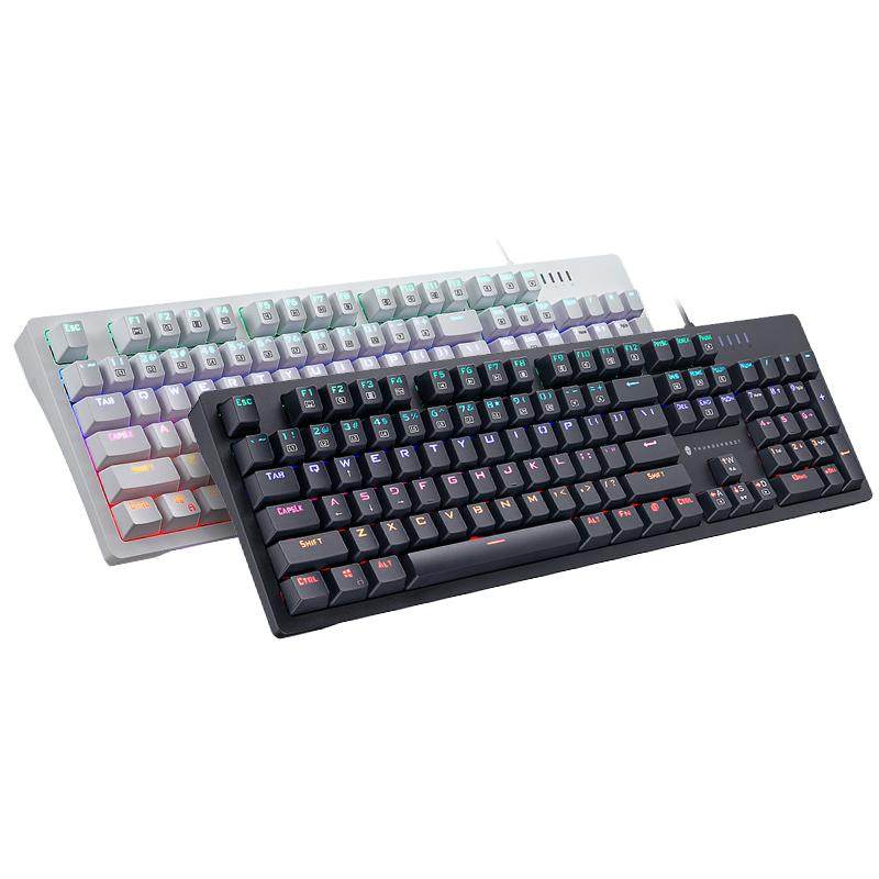 Raytheon KG3104 Game Mechanical Keyboard - Customizable Wired Red and Green Axis