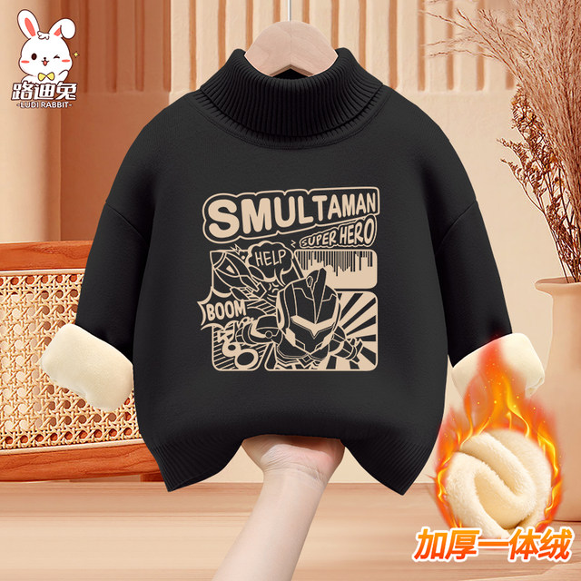 Ultraman clothing baby sweater 2024 new autumn and winter black high ...