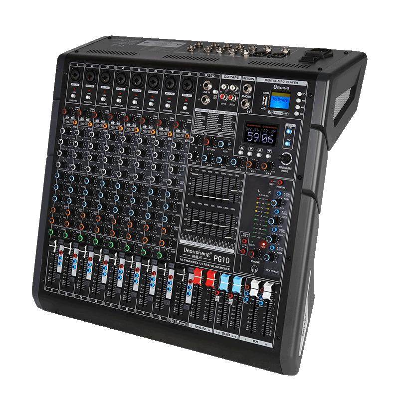 Depusheng PG10 Professional 10-Way Mixer Stage Wedding Performance with ...