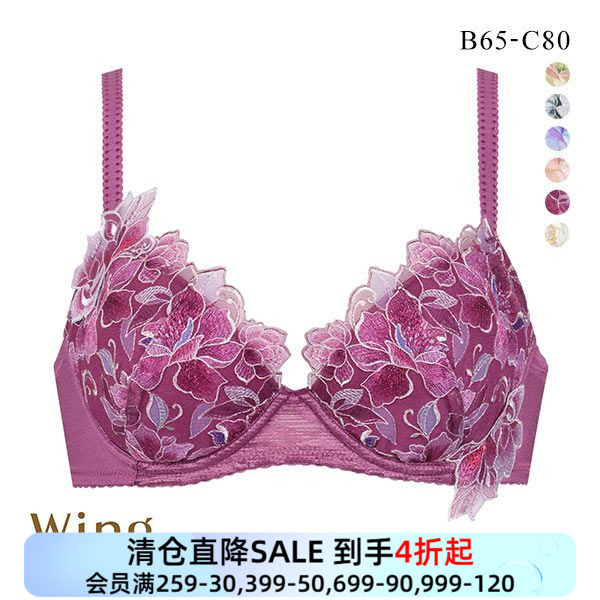 Wacoal Wing bra small breast push up breathable embroidered lace sexy ...