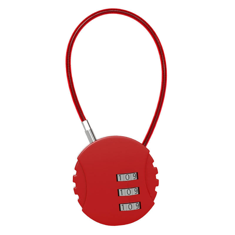 Jantier Round Wire Rope Padlock - Zinc Alloy Password Lock