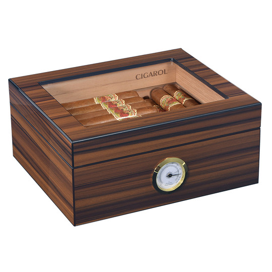 Cedar Wood Cigar Box Humidor - Large Capacity Storage for Cigars and ...