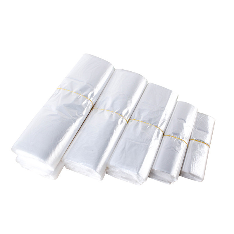 White Takeaway Plastic Bags Convenient Packaging Size