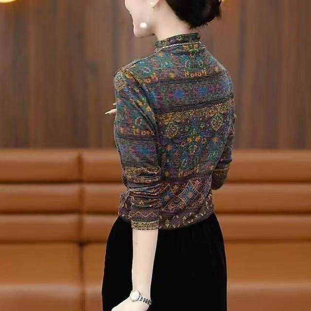 2024 Velvet new virtue bottom shirt high -end ladies new autumn and ...