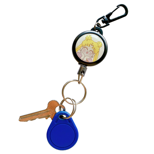 Qt Telescopic Keychain - Stainless Steel Wire Rope Anti-Lost Keyring
