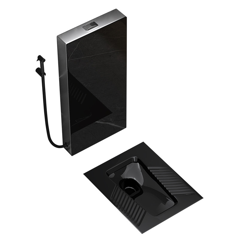 Meiye Black Squat Toilet with Deodorant - Pit Type Urinal for Home ...