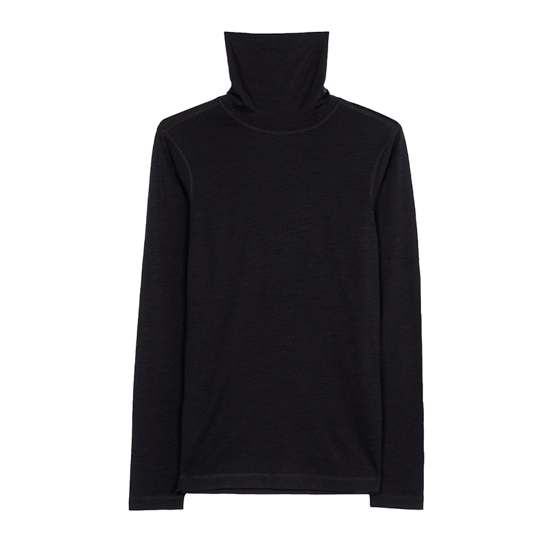 Sheep run pria wol merino 200gsm turtle neck kemeja bottoming lengan ...