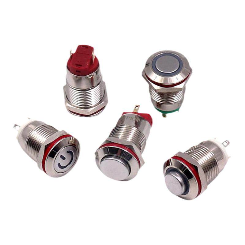 Metal Self-Resetting Start-Stop Button Switch with Light - Waterproof ...