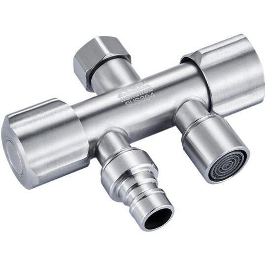Washing Machine Faucet One Point Two Double Heads Shunt Angle Valve