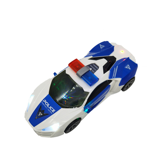 Yuanlebao Transforming Police Car - Electric Remote Control Toy