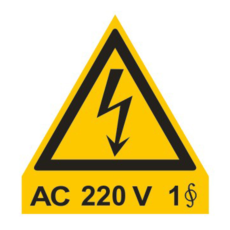 Airuida 380V 3-Phase Voltage Warning Sticker - Waterproof Safety Label