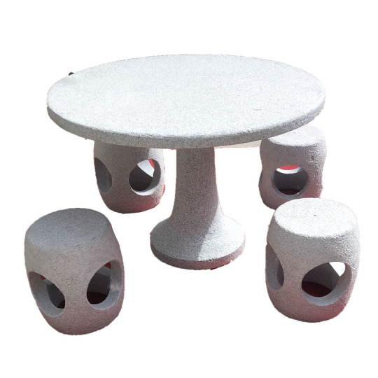 New Chinese Stone Table & Bench Set - Outdoor Garden Furniture