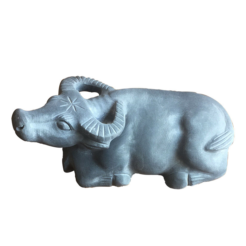 Stone Cow Sculpture Pair - Zodiac Ox - Jiaxiang Stone Carvings