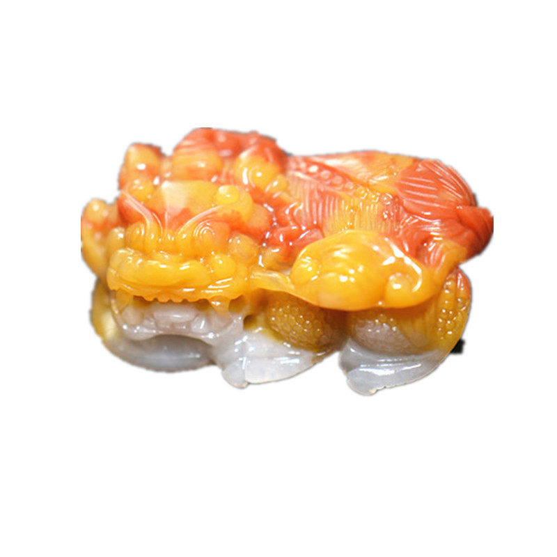 Yellow Dragon Jade Pixiu Pendant - Yunnan A-Grade Natural Jade