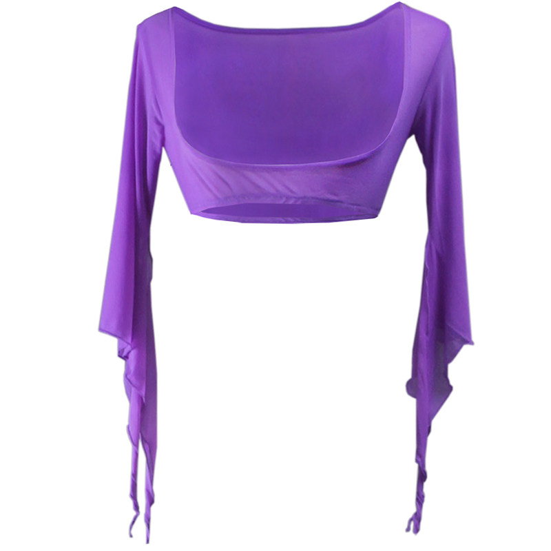 Qingman Dance Belly Dance Top - Mesh Chest Shawl Vest - 1018