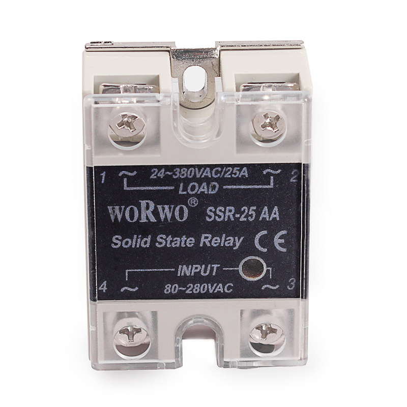 Saishemok 40A 24V DC till 220V AC Solid State Relä - SSR-40DA