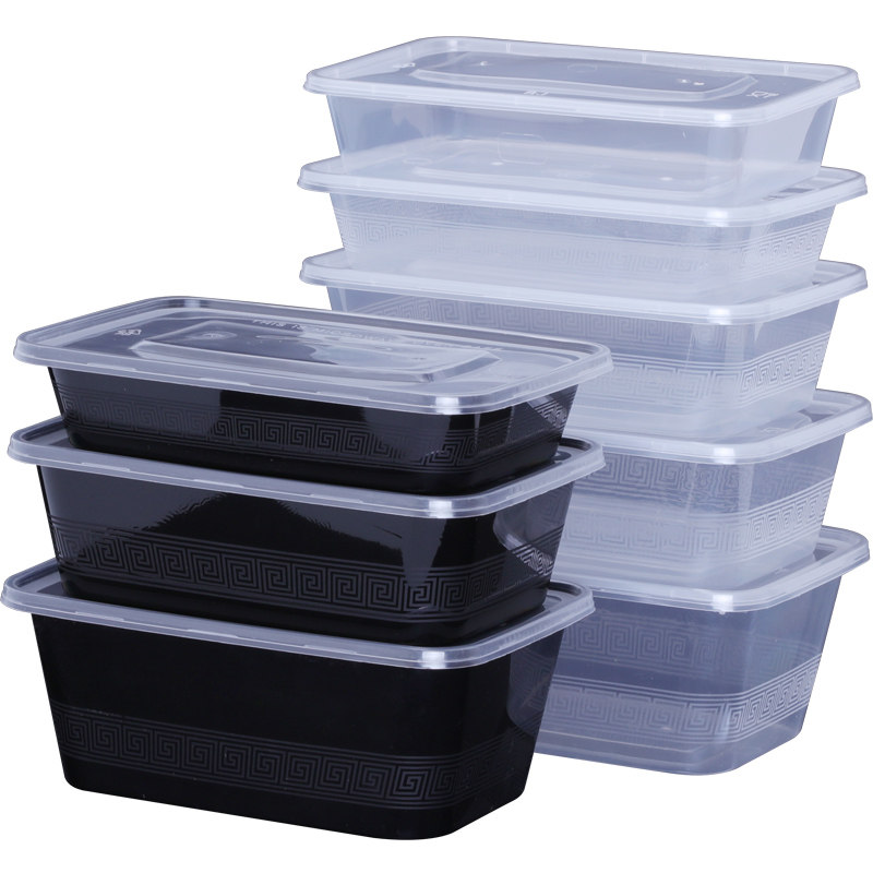 Beautiful Rectangular Plastic Lunch Boxes - 300 Pack