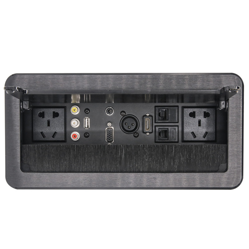 Beiqiao L0215 Desktop Socket - Embedded Flip Cover with Brush ...