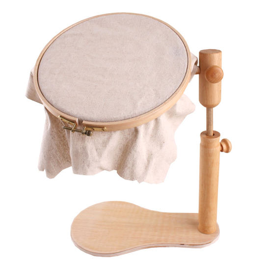 Handmade Round Embroidery Frame - Solid Wood Stretcher for Cross Stitch