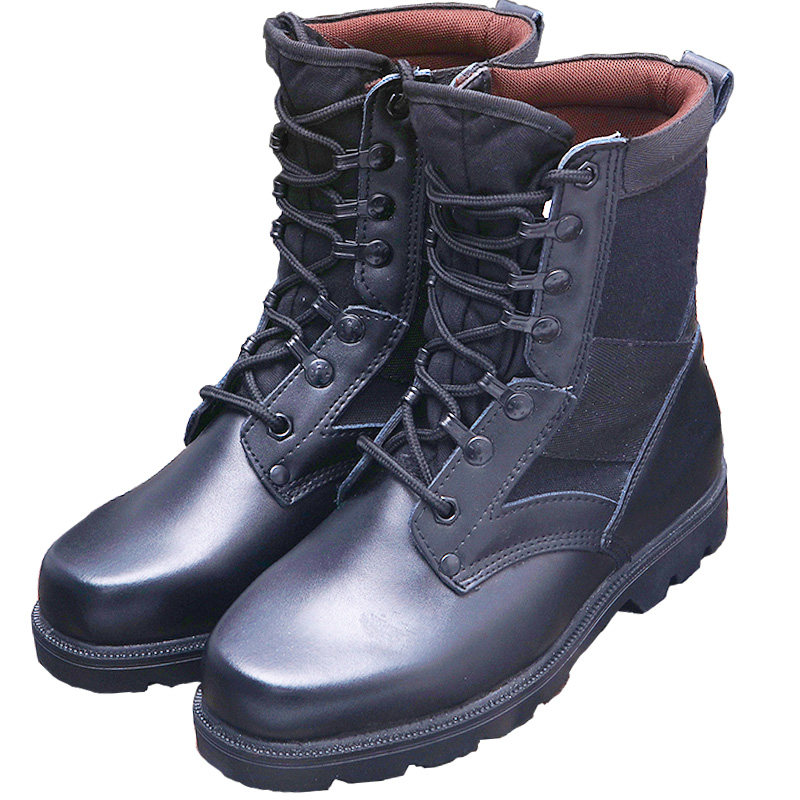 Men's High-Top Tactical Combat Boots | Shock-Absorbing Genuine Leather ...