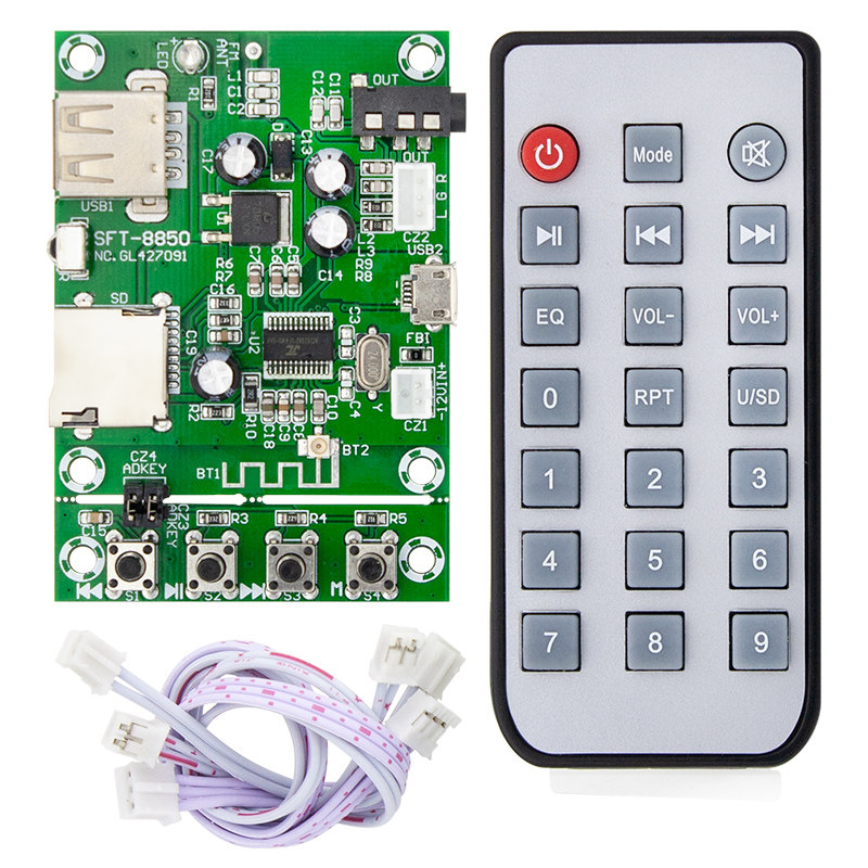 Bluetooth Decoder Board Module | MP3 Playback FM Radio | 5V/12V Power ...