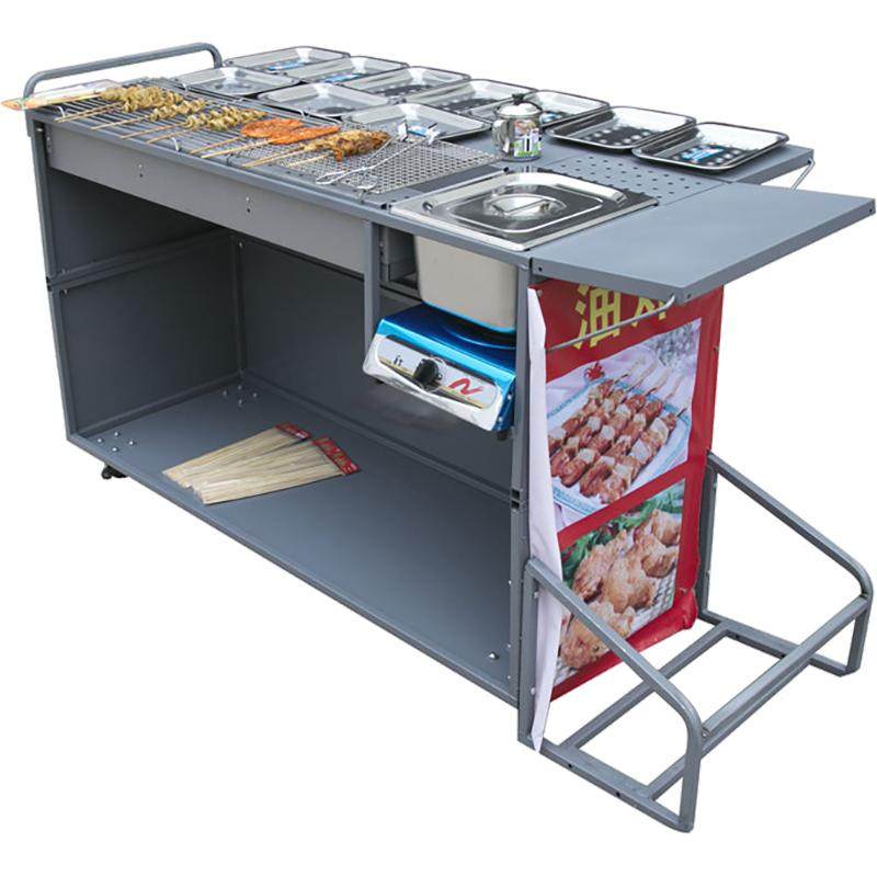 BBQ cart multi-functional barbecue cart Commercial stall cart Mobile ...