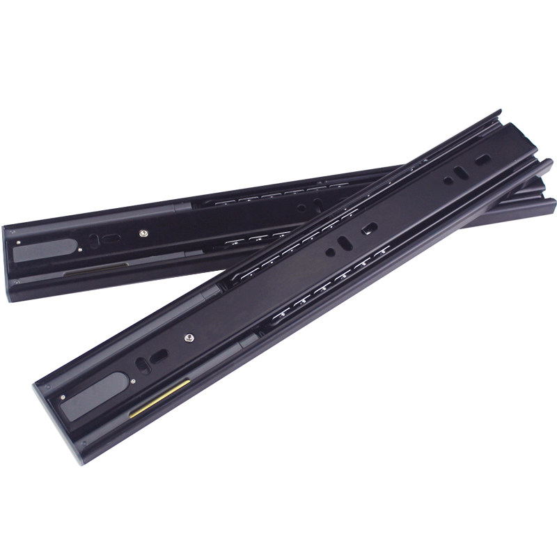 Damping Buffer Drawer Track Three-Section Rail Guide Silent Slide Rail