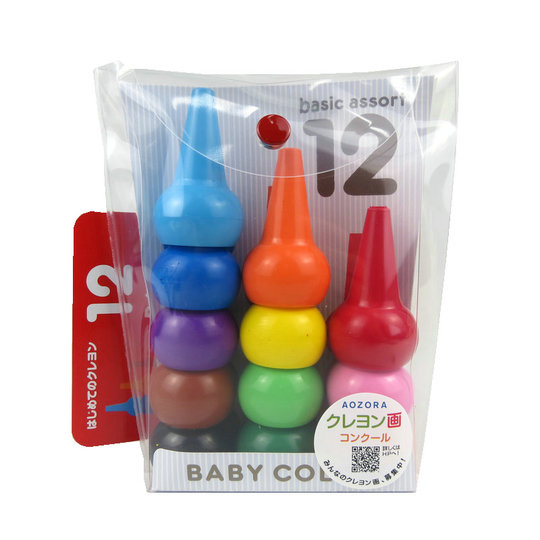 Aozora 12-Color Crayon Set - Non-Toxic Kids' Art Supplies